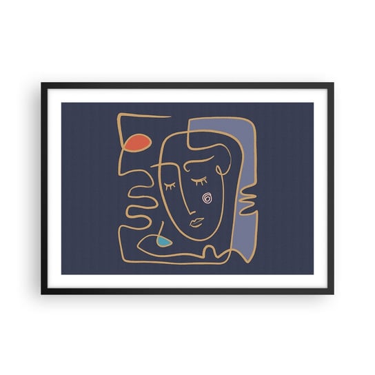 Obraz - Plakat - W zamyśleniu - 70x50cm - Portret Twarz Sztuka - Nowoczesny modny obraz Plakat ...