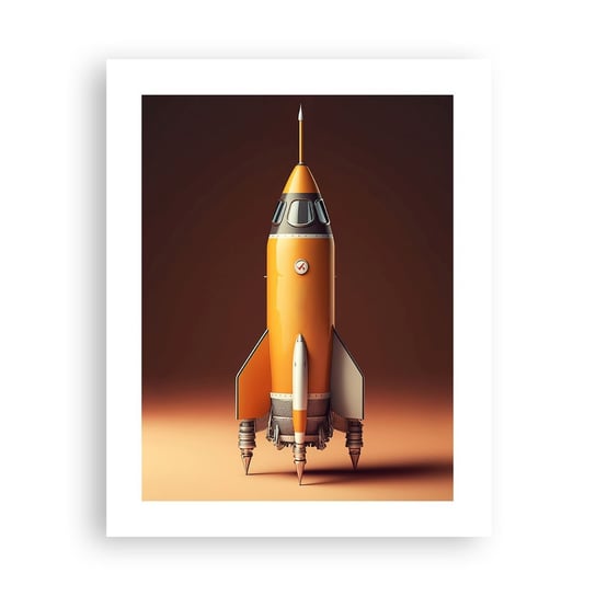 Obraz - Plakat - Zaczyna się od marzenia - 40x50cm - Rakieta Kosmiczna Ołówek Nauka - Foto ...