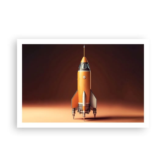 Obraz - Plakat - Zaczyna się od marzenia - 91x61cm - Rakieta Kosmiczna Ołówek Nauka - Foto ...