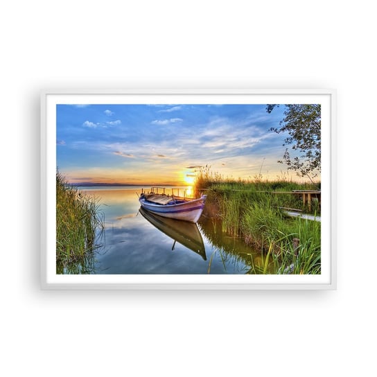 Obraz - Plakat - Zatoczka spełnionych marzeń - 91x61cm - Krajobraz Jezioro Łódź - Foto Plakaty ...