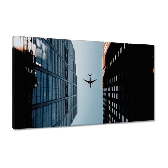 Obraz Samolot między budynkami, 120x70cm - ZeSmakiem | Sklep EMPIK.COM
