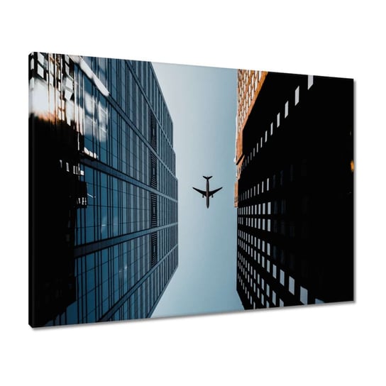 Obraz Samolot między budynkami, 80x60cm - ZeSmakiem | Sklep EMPIK.COM