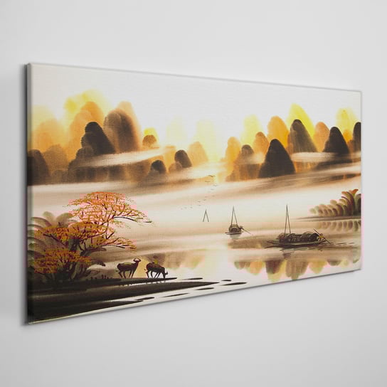 Obraz ścienny Na Płótnie Chińskie łódki 100x50 cm - Coloray | Sklep ...