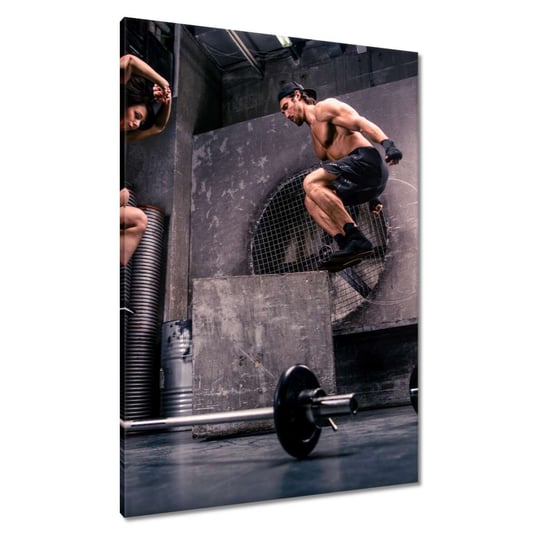 Obraz Skok w bok na siłowni, 70x100cm - ZeSmakiem | Sklep EMPIK.COM