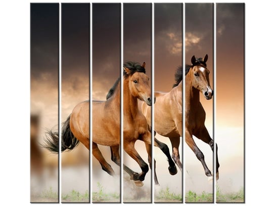 Obraz Stado koni, 7 elementów, 210x195 cm - Oobrazy | Sklep EMPIK.COM