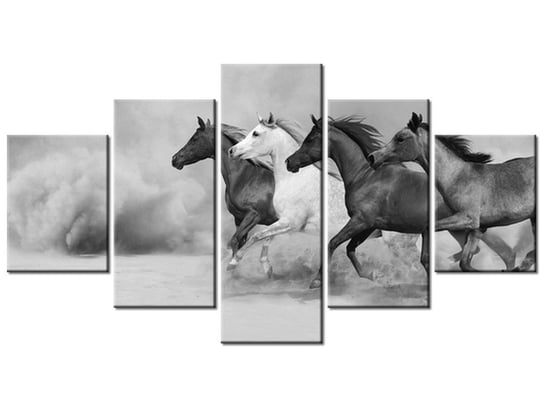 Obraz Stado w burzy piaskowej, 5 elementów, 150x80 cm - Oobrazy | Sklep ...