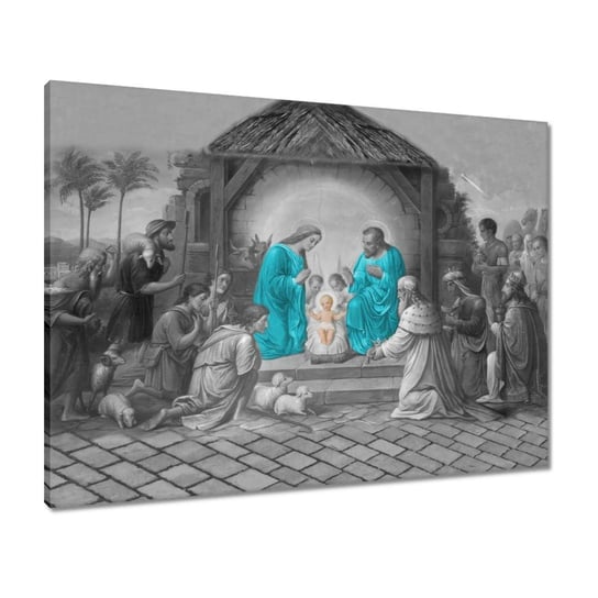 Obraz Święta rodzina turkus, 80x60cm - ZeSmakiem | Sklep EMPIK.COM
