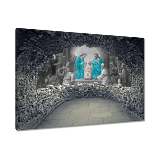 Obraz Święta rodzina turkus, 90x60cm - ZeSmakiem | Sklep EMPIK.COM
