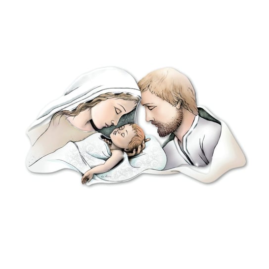 Obraz Świętej Rodziny malowany na drewnie | Rozmiar: 50x29 cm | SKU ...
