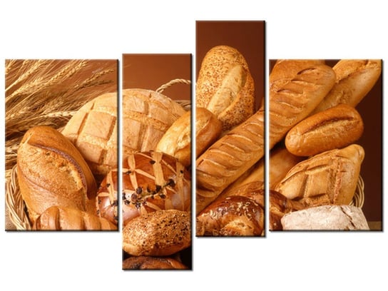 Obraz Świeży chleb, 4 elementy, 130x85 cm - Oobrazy | Sklep EMPIK.COM