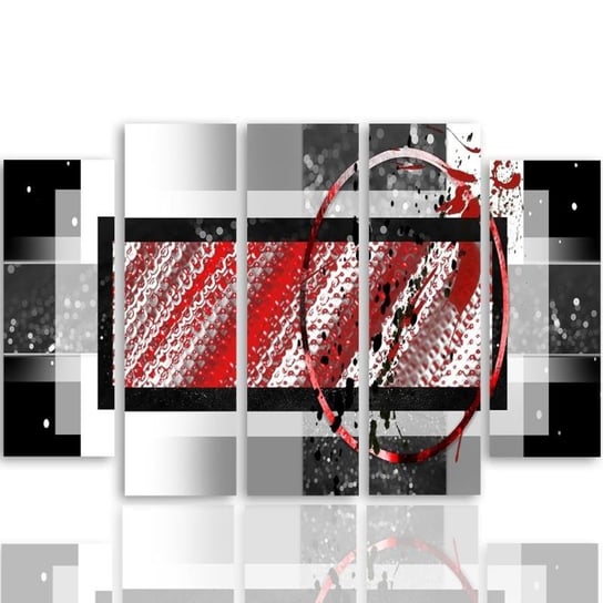 Obraz tryptyk pięcioczęściowy FEEBY, Abstrakcja Beżowy Brązowy 100x70 - Feeby | Sklep EMPIK.COM