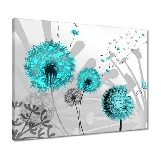 Obraz Turkusowe dmuchawce, 50x40cm - ZeSmakiem | Sklep EMPIK.COM