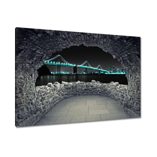Obraz Turkusowe światełka na moście, 120x80cm - ZeSmakiem | Sklep EMPIK.COM