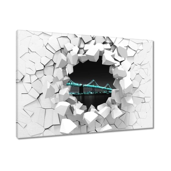 Obraz Turkusowe światełka na moście, 60x40cm - ZeSmakiem | Sklep EMPIK.COM