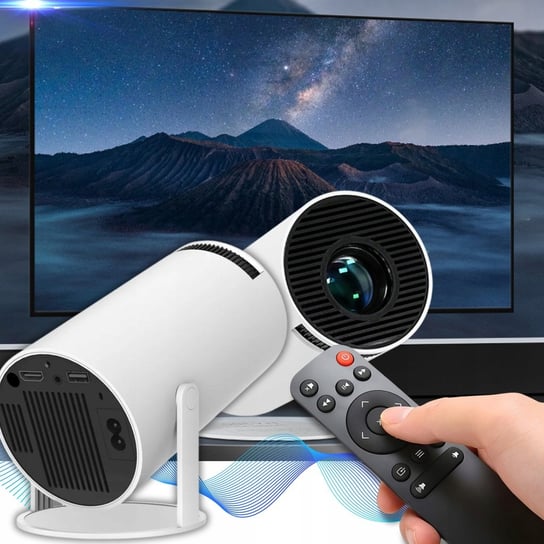 OBROTOWY PROJEKTOR Mini Przenośny Rzutnik Full HD SMART TV BOX ANDROID ...