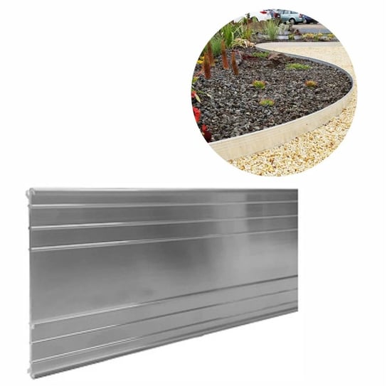 Obrzeża trawnikowe aluminiowe Ultra Starke, szer. 10 cm, dł. 1 m ...