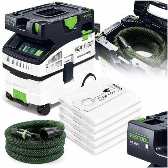 Odkurzacz Festool Ctl Midi I Mobilny Przemysłowy Bluetooth + 5X Worki ...