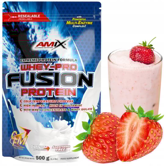 ODŻYWKA BIAŁKOWA WPC Białko Truskawkowe Amix 500g WPI Koncentrat Izolat - Inna marka | Sport ...