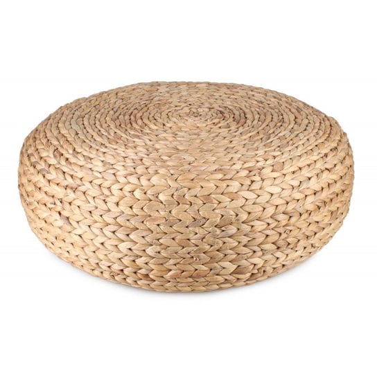 OKRĄGŁY DEKORACYJNY PUF PUFA BOHO Z HIACYNTA WODNEGO 60x60x20 cm Tin ...