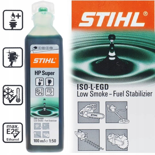 OLEJ DO MIESZANKI HP SUPER STIHL 100ml ZIELONY DO PIŁY KOSY STIHL ...