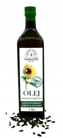 Olej słonecznikowy, zimnotłoczony 1000ml NaturOil - Naturini | Sklep EMPIK.COM