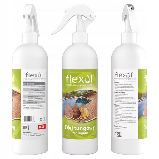 Olej Tungowy Naturalny Impregnat Do Drewna 0,5 L Czysty Tung Oil Flexol ...