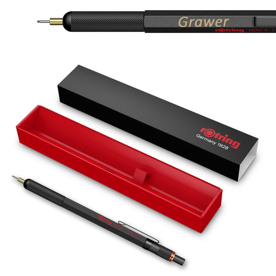 Ołówek automatyczny Rotring 800+ Black Stylus 0.5 z grawerem - ROTRING ...