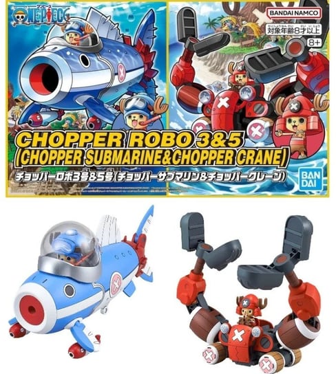 one piece chopper robot 3&5 (chopper submarine & crane) -model kit ...