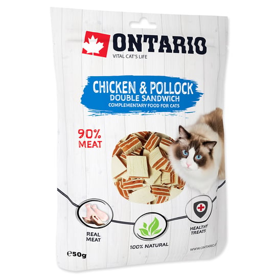 Ontario Chicken & Pollock Double Sandwich przysmaki dla kota 50g ...