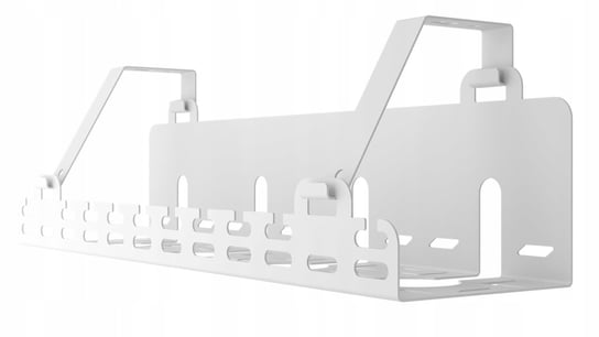 Organizer Do Kabli pod Biurko 40 cm Zdejmowany Metalowy Biały Stalflex ...