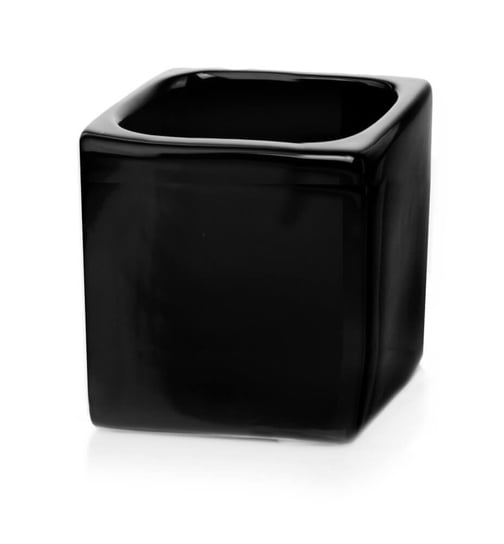 Oslonka Doniczka Ceramiczna Mała Kostka Czarna 14x13 Cm - POLNIX ...