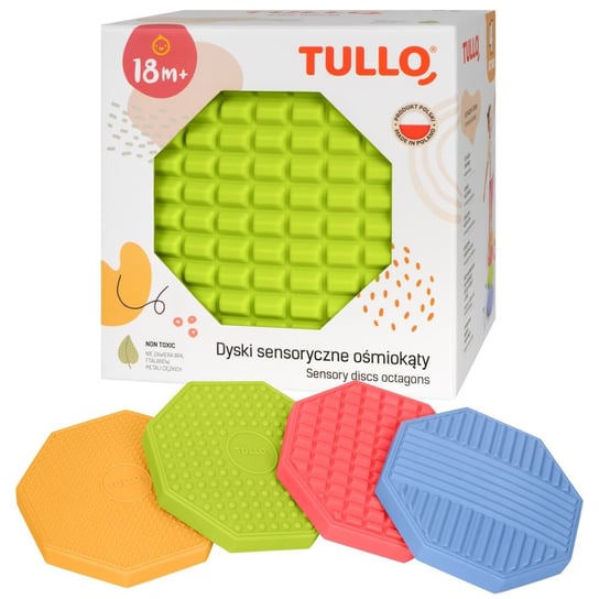 Ośmiokąty sensoryczne różne faktury 4szt. - Tullo | Sklep EMPIK.COM