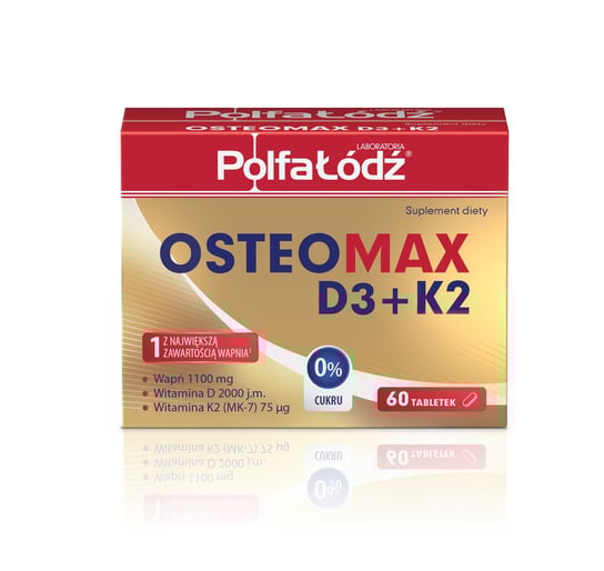 Osteomax D3+K2, Suplement Diety, 60 Tabletek | Sklep EMPIK.COM