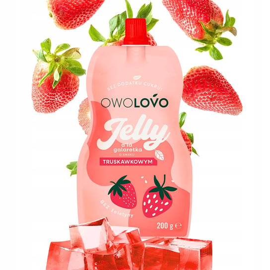 OWOLOVO Jelly galaretka w tubce jabłko truskawka bez dodatku cukru 200g ...