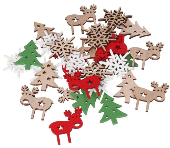 Ozdoby Świąteczne Drewniane Do Stroika 36Szt Gwiazdka Choinka Renifer - Inna marka | Sklep EMPIK.COM