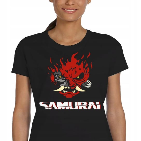 P060 DAMSKA Koszulka GRA CYBERPUNK 2077 SAMURAI LOGO PREZENT S CZARNA - JHK | Moda Sklep EMPIK.COM