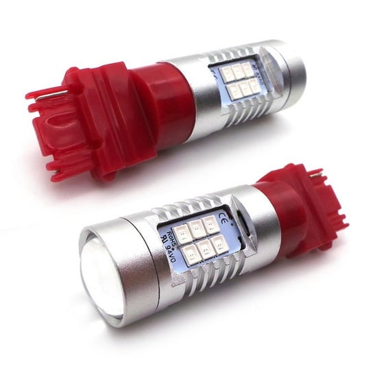 P27W Żarówka Led 3156 12-24V Canbus Czerwona 2000Lm - motoLEDy ...