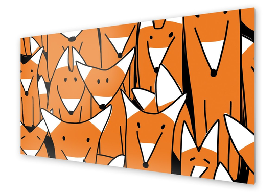 Panel Kuchenny Homeprint Lisia Rodzina 120x60 Cm Homeprint Sklep Empik Com