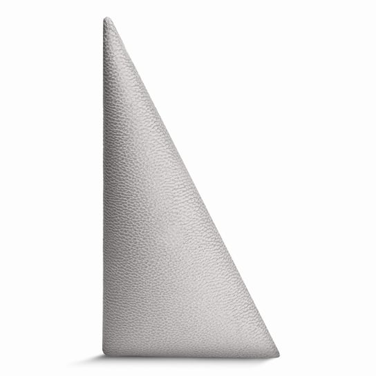 Panel ścienny 15x30 cm tapicerowany w kształcie trójkąta - Wezgłowie w kolorze jasnoszarym z ...