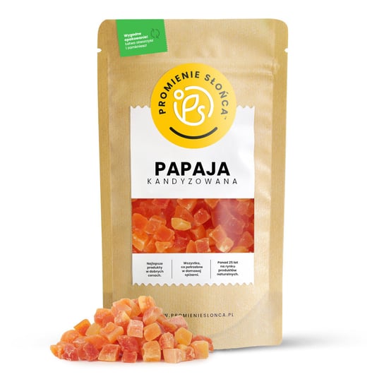Papaja kandyzowana kostka 500g - PROMIENIE SŁOŃCA | Sklep EMPIK.COM