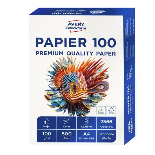 Papier biurowy Avery format A4 70g 500 arkuszy - AVERY | Sklep EMPIK.COM