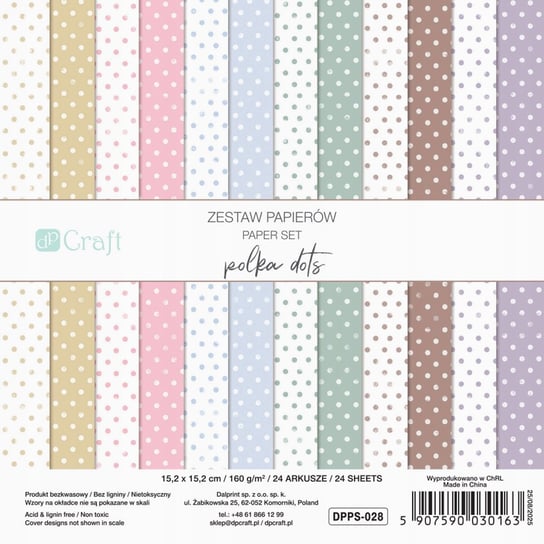 Papier DpCraft wielokolorowy 15 x 15 cm Polka Dots - Inna marka | Sklep ...