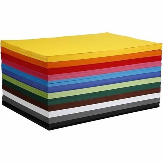 Papier kartonowy kolorowy, A2 420x600 mm, 180 g, 120 arkuszy w zestawie ...