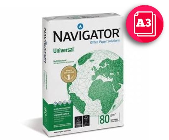 Papier ksero Navigator Universal, A3, 80 g/m2 - Igepa | Sklep EMPIK.COM