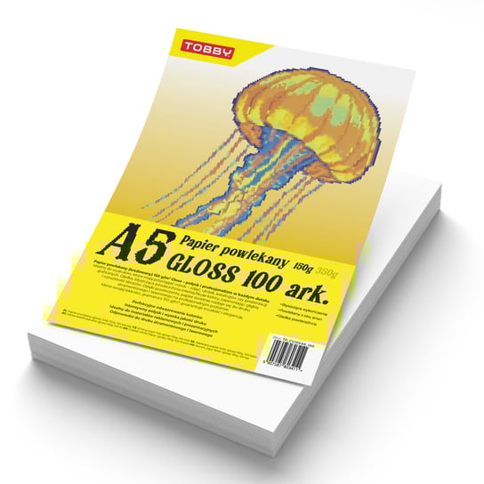 Papier powlekany (kredowany) 150g gloss A5 100 ark. - Tobby | Sklep EMPIK.COM