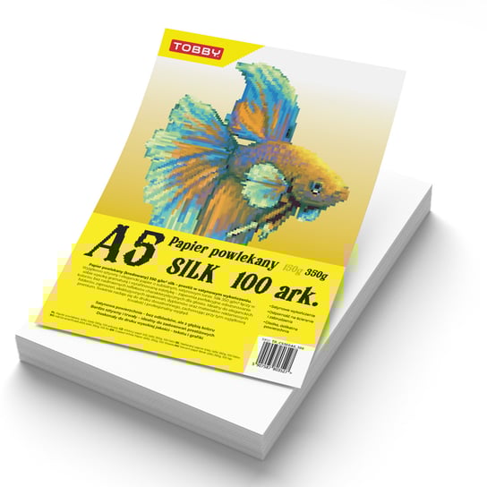 Papier powlekany (kredowany) 350g silk A5 100 ark. - Tobby | Sklep EMPIK.COM