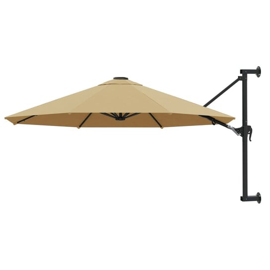 Parasol ścienny UV, przechylny, taupe, 300 x 131 cm, metal/poliester ...