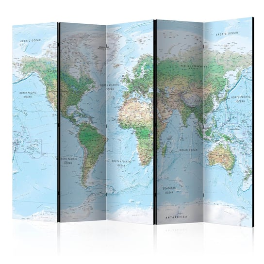 Parawan - Mapa Ĺ›wiata [Room Dividers] 225x172 Dwustronny Płótno flizelinowe 170 g/mÂ ...