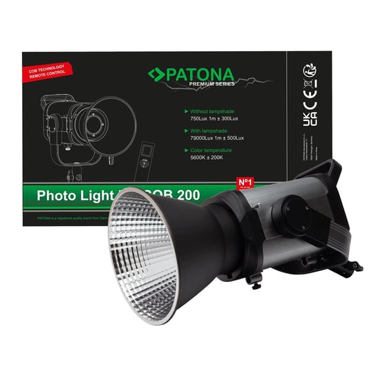PATONA Premium Lampa COB-200 APRC Bi-Color foto wideo z mocowaniem ...