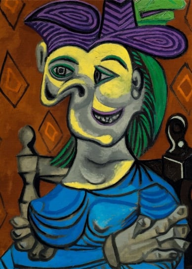 PICASSO Siedząca kobieta PLAKAT B2 50x70cm portret malarstwo kubizm art ...